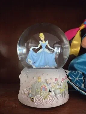 Accents | Vintage Disney Musical Cinderella Snow Globe With Blue Dress ...